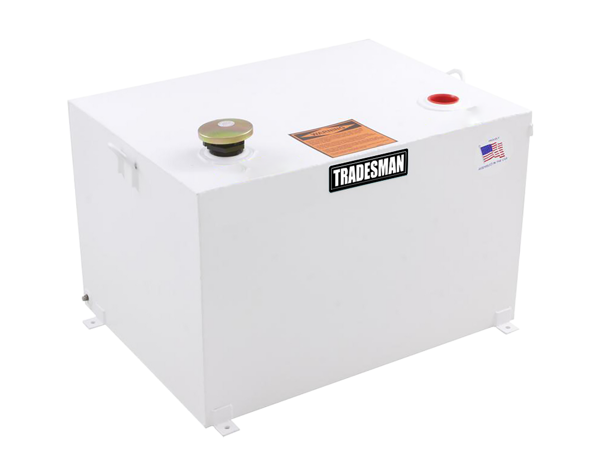 TRST55 - 55 GAL STEEL RECTANGULAR TANK WHITE — Tradesman TX